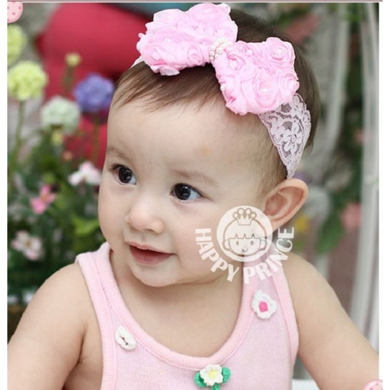 Sweet Baby Girls FLORAL RIBBON Headbands (2 colours)